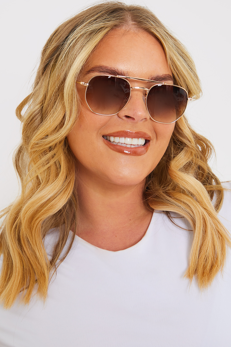 Tinted Aviator Sunglasses