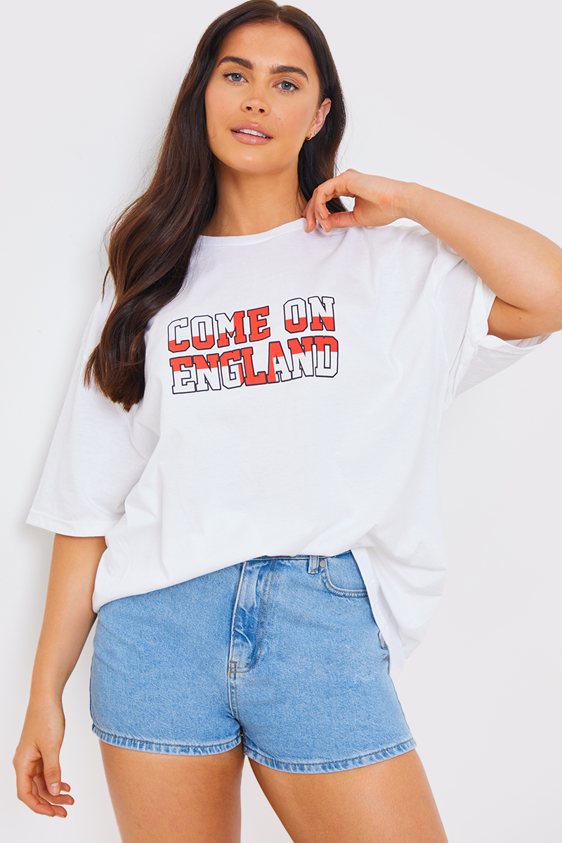 Come On England' Slogan Football T-Shirt | In The Style USA