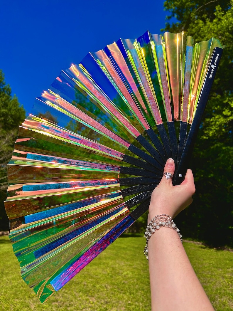 ☀Funny Fashion Accessories-Iridescent Hand Fan🔥