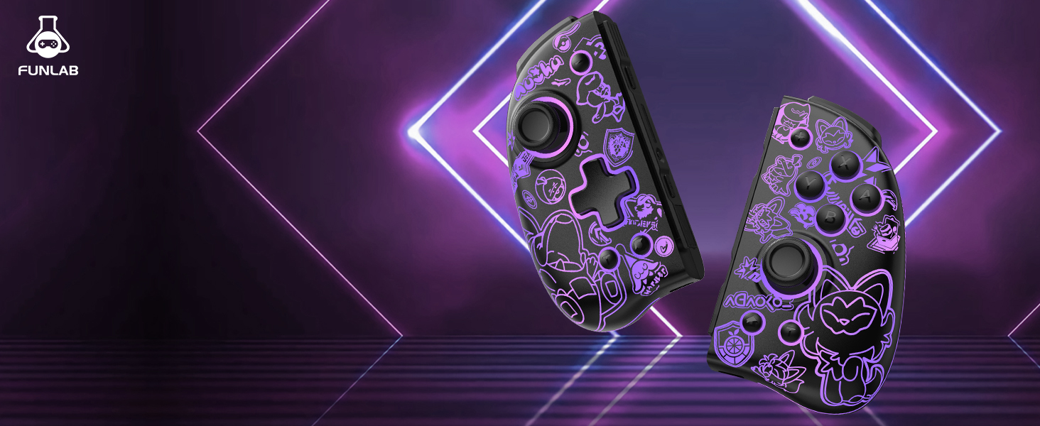 FUNLAB Luminous Wireless Switch Joypad - Scarlet & Violet
