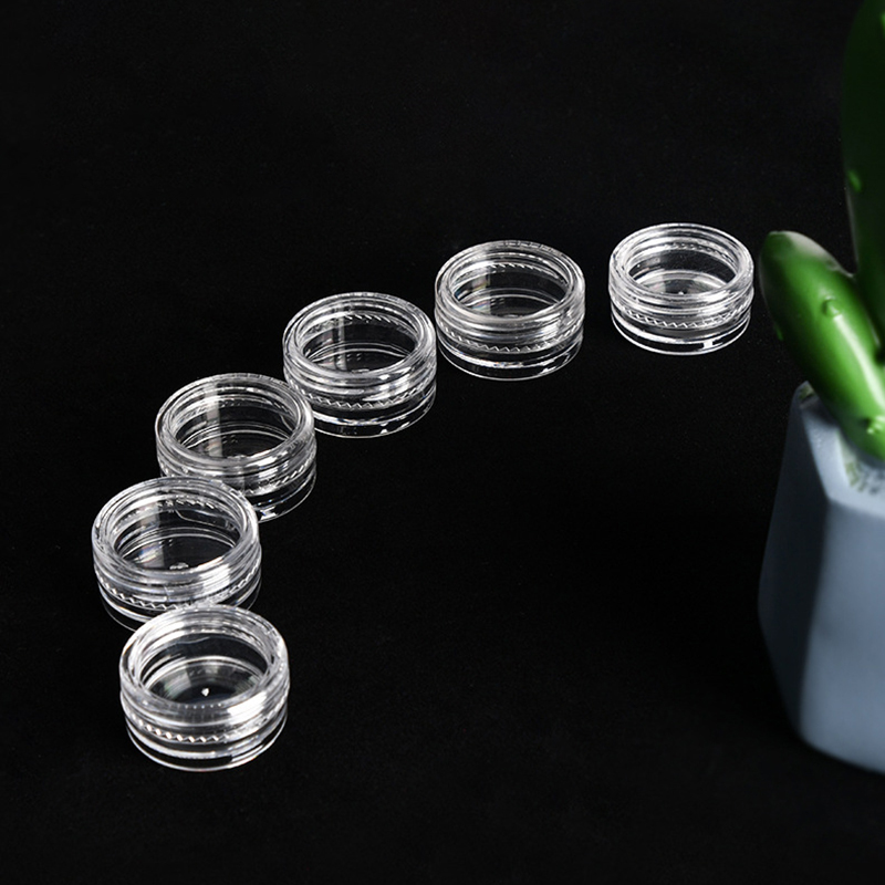 Bulk Small Cosmetic Containers 2g/3g/5g - Transparent Round Jars for Brands
