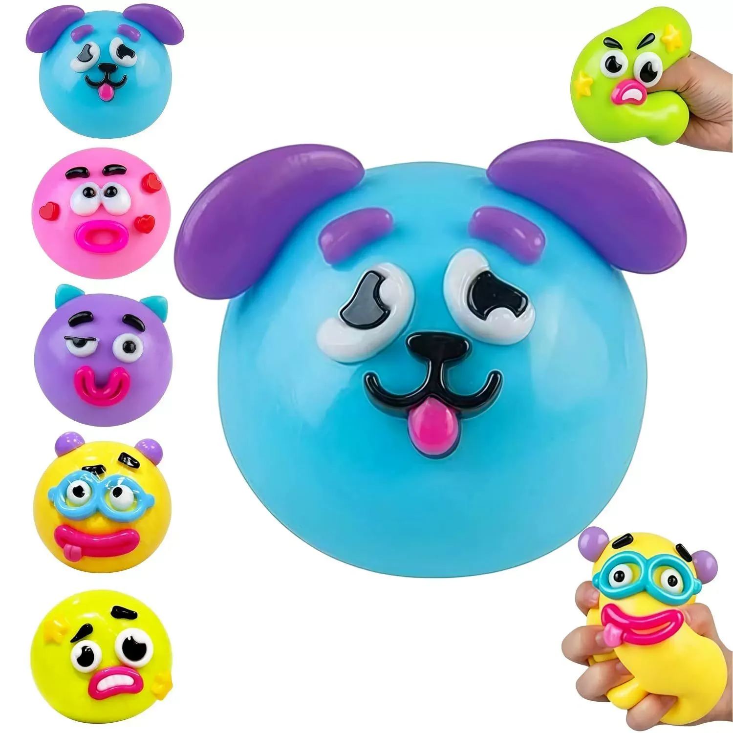 Squishy Cutie Toy Funny Face Curiosities Échange De Visage De Chien ...