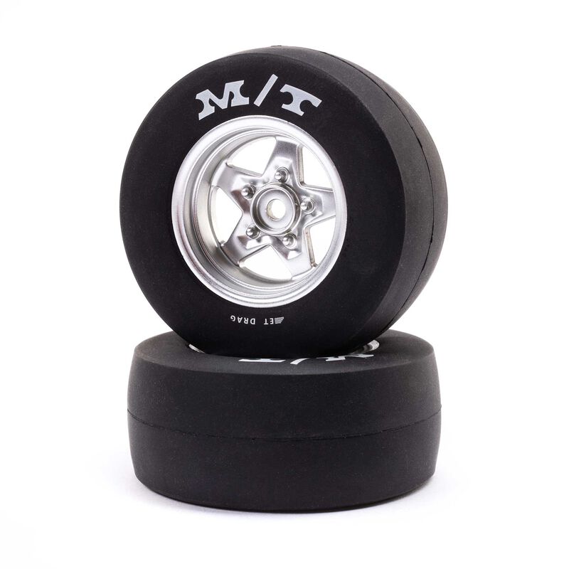Losi Mickey Thompson, Rear Tire, Premounted: 1970 Mini Drag-LOS41041