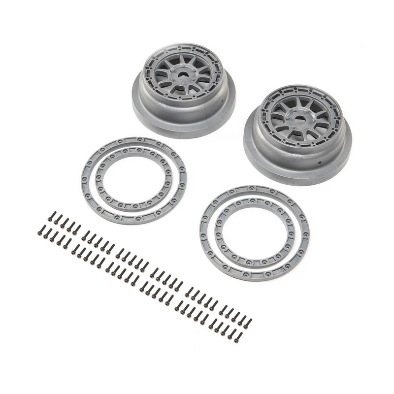 Losi Beadlock Wheel and Ring Set (2): SBR 2.0-LOS43029