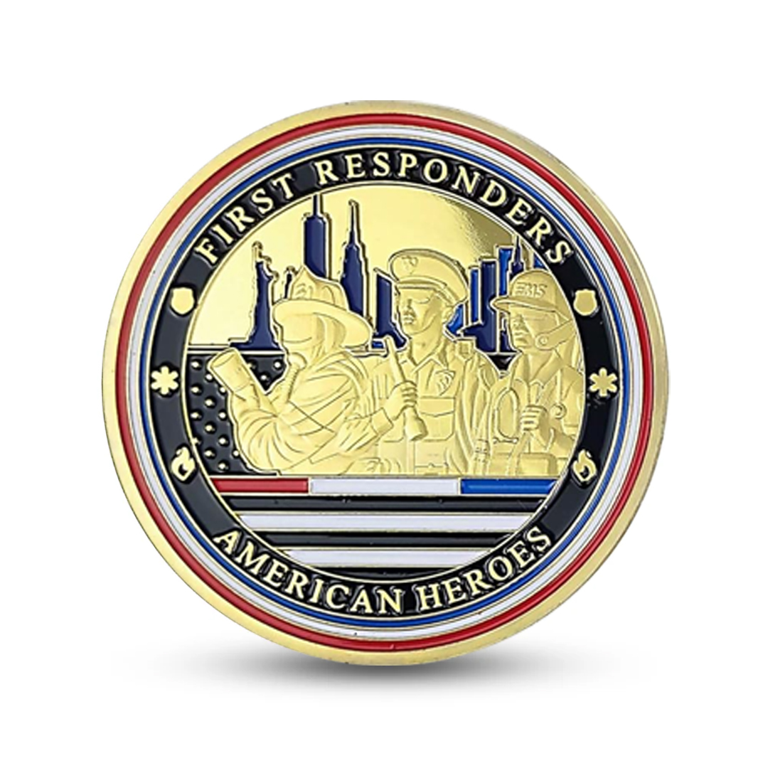 First Responders Hero Challenge Coin American EMS Police Firefighter C