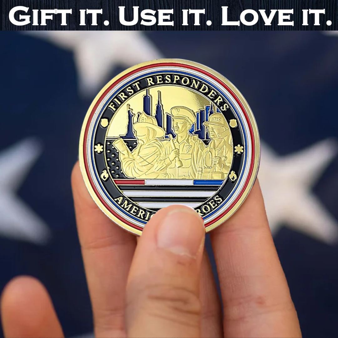 First Responders Hero Challenge Coin American EMS Police Firefighter C