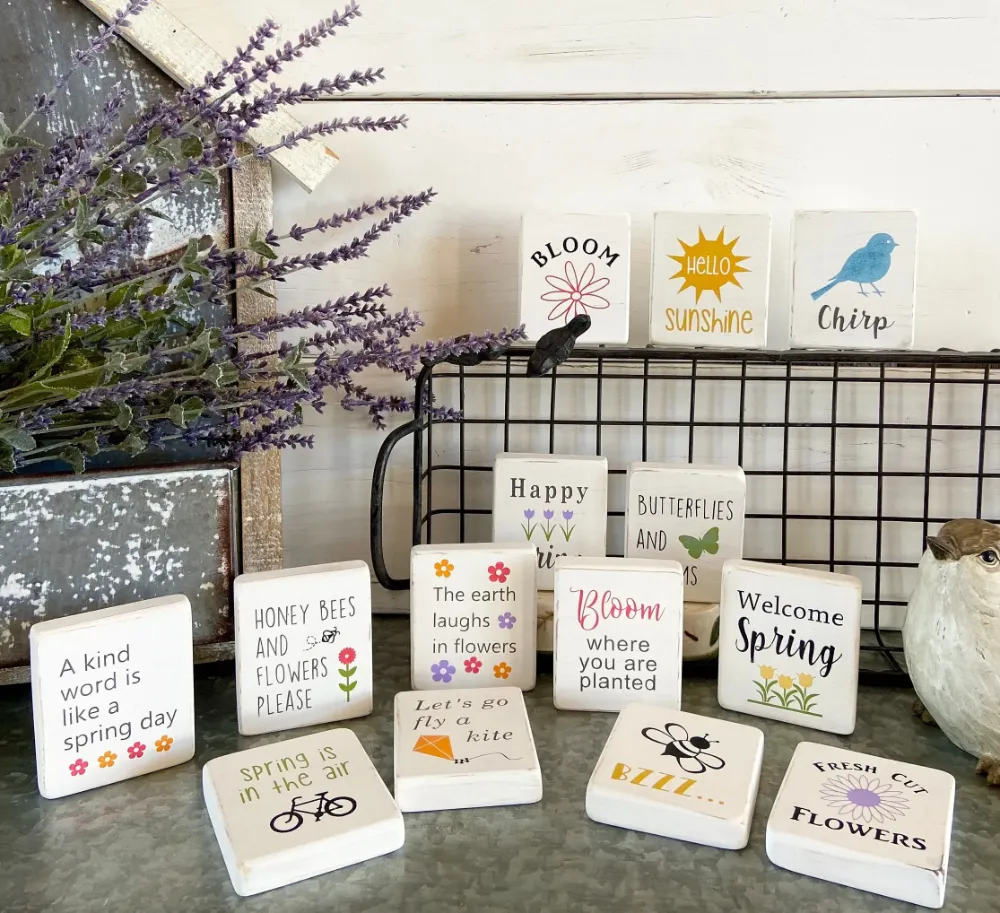 🌺Spring Mini Wood Signs🎈
