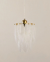 Glass Feather Pendant Light