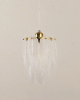 Glass Feather Pendant Light