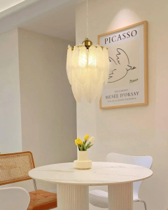 Glass Feather Pendant Light