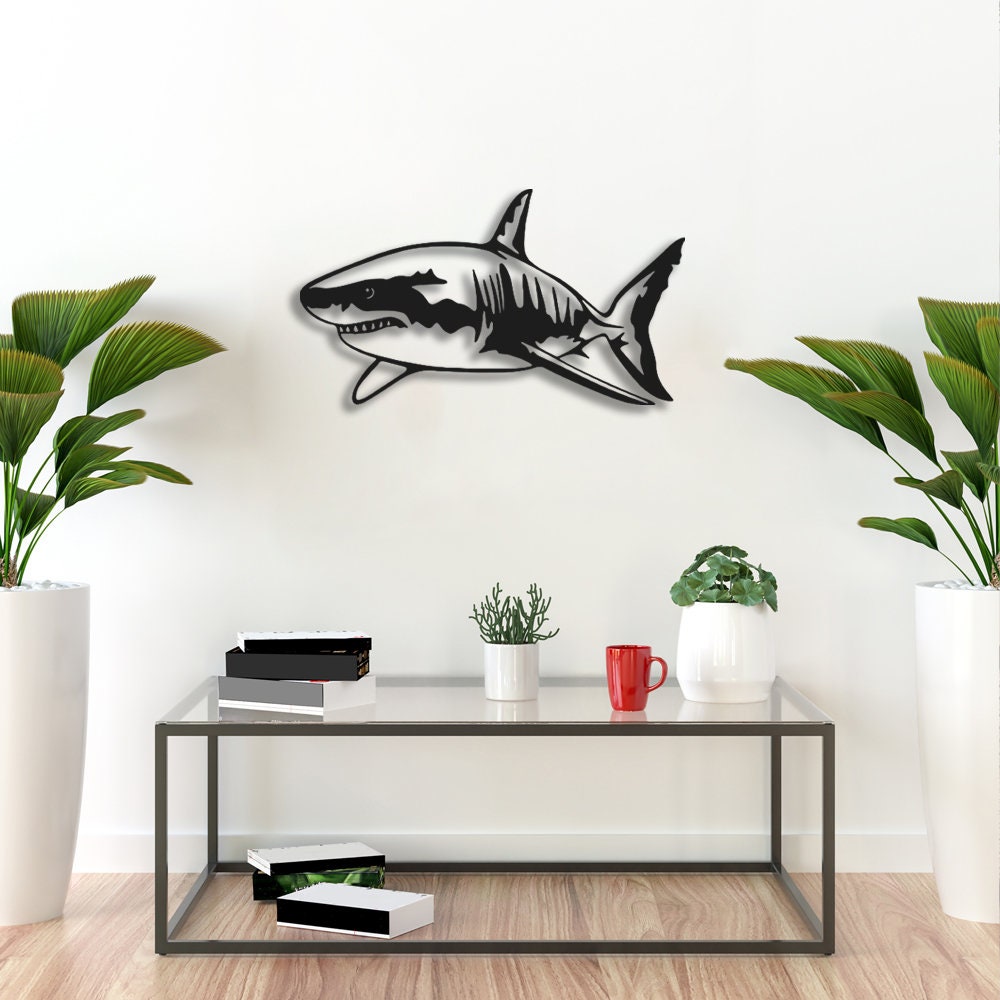 Unique Shark Metal Art for Interior Housewarming Gifts