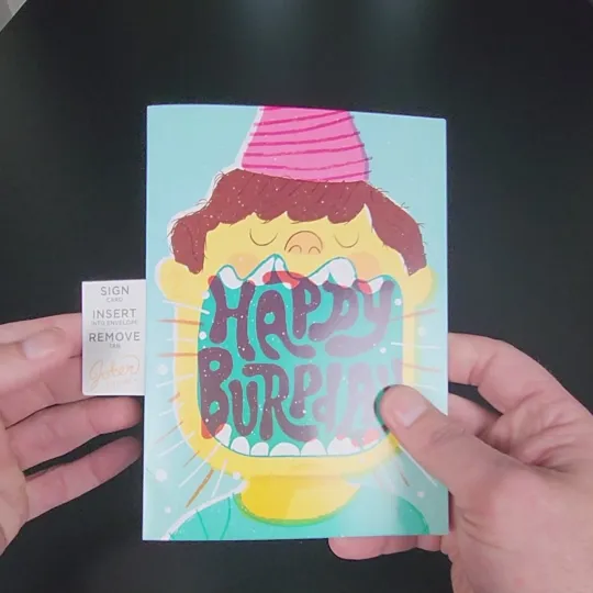 Endless Happy Birthday Farts 💨🔊 Joker Greeting Prank Card Glitter