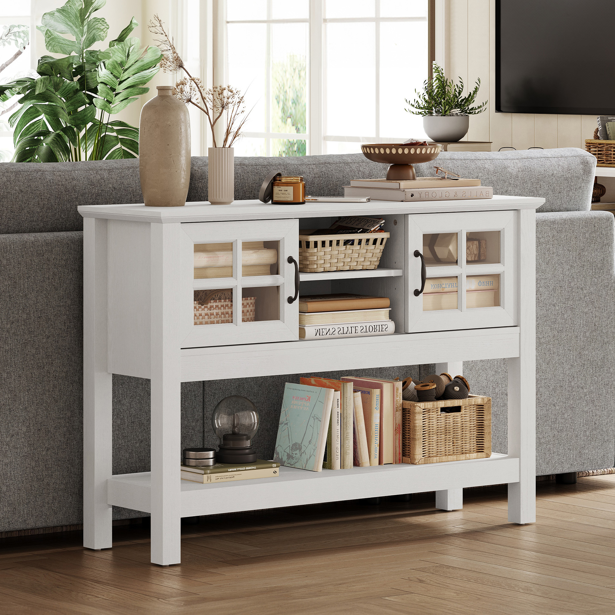 Buffet table narrow store