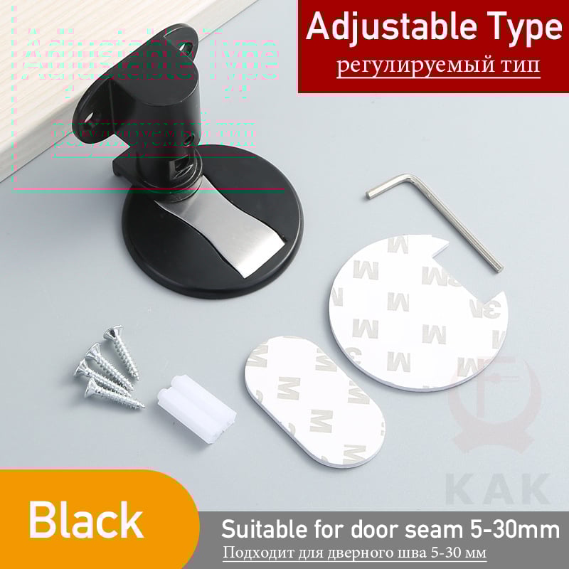 Adjustable Door Stop Punch-free Magnetic Door Stopper-ABOXUN