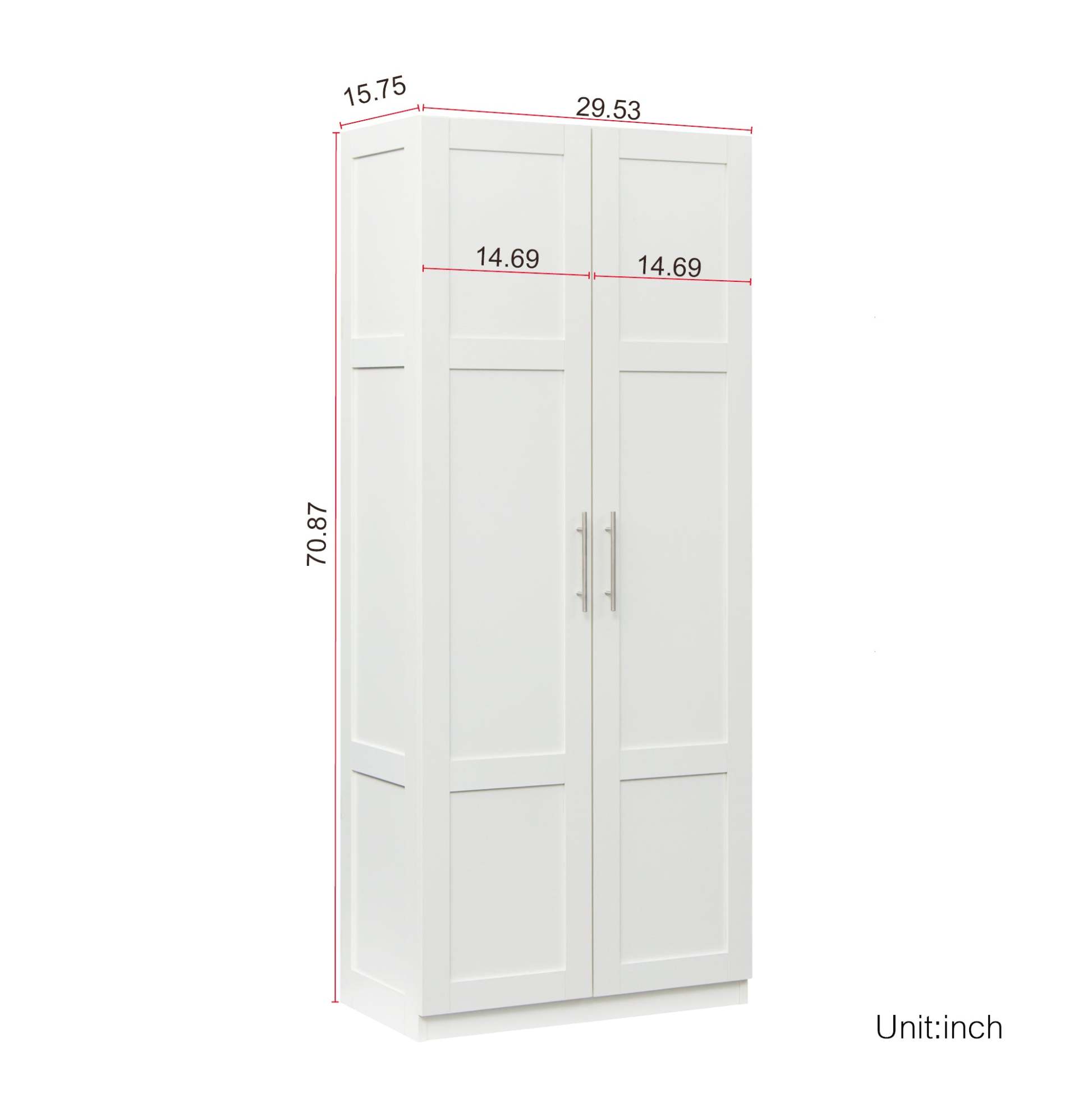 Modern High Wardrobe with Doors & Shelves | Spacious Storage – JOYSOURCE