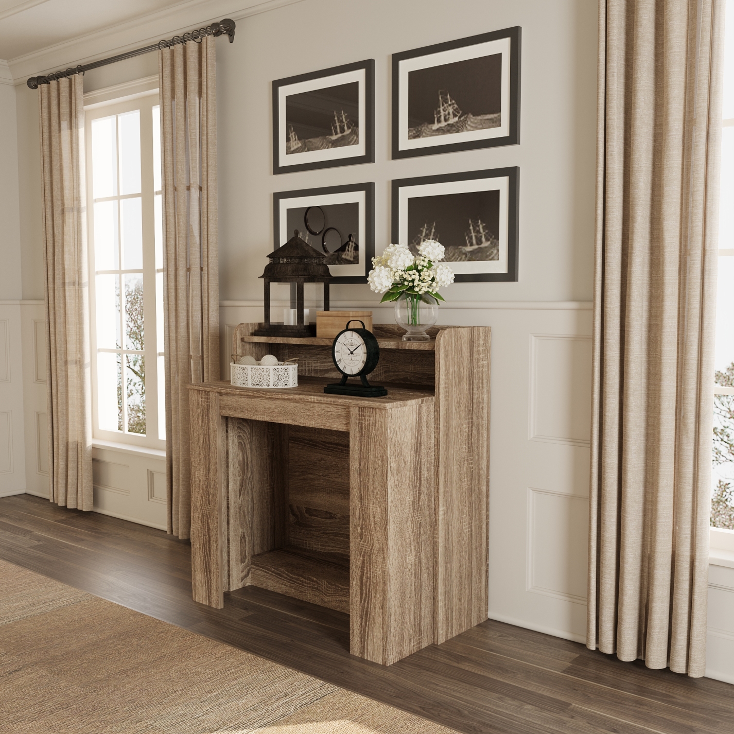 Extendable Dining Table with Hidden Storage for 1-9 People | 21"-98 ...