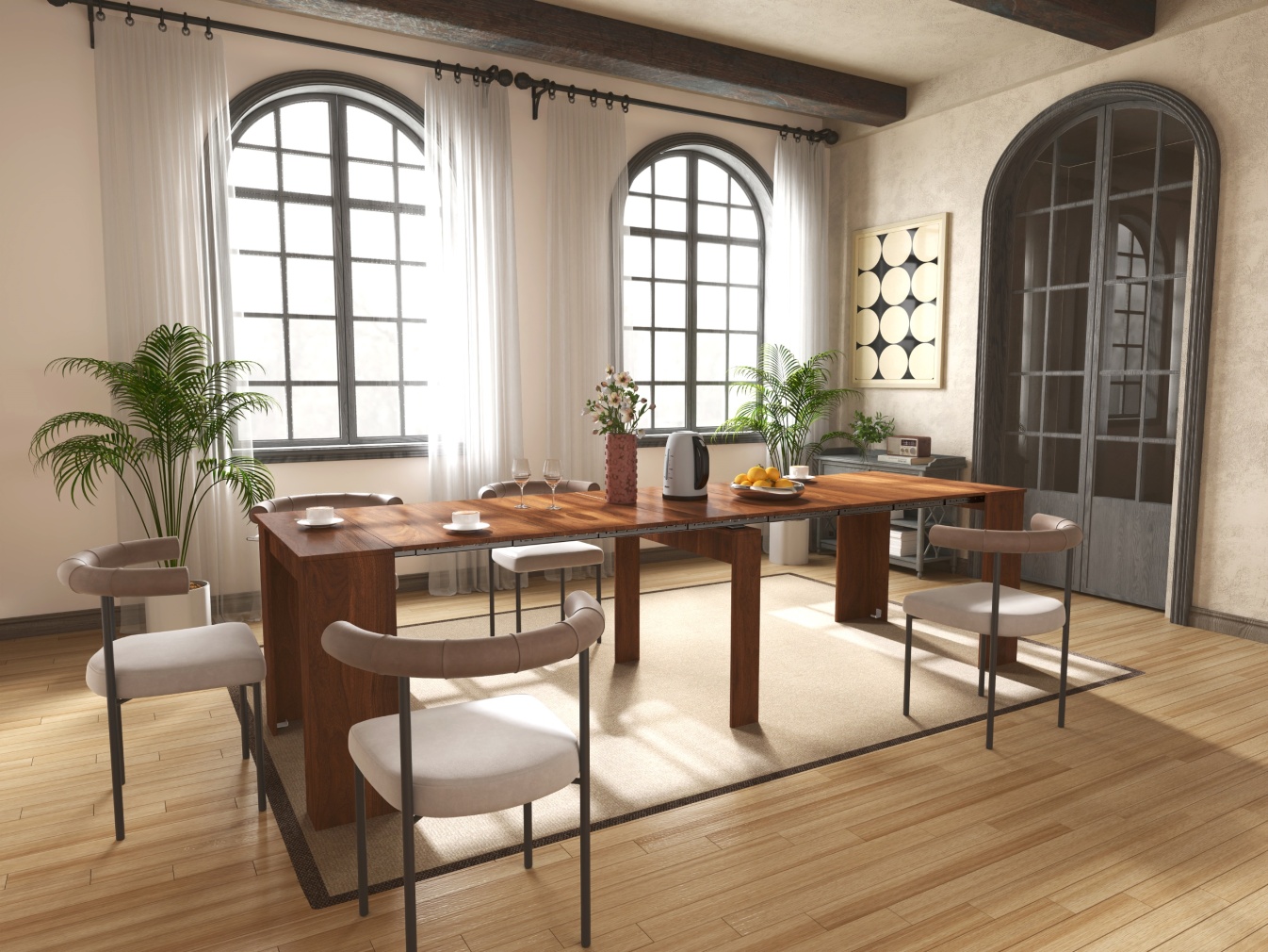 Space-Saving Extendable Dining Table for 2-12 People - Joysource ...