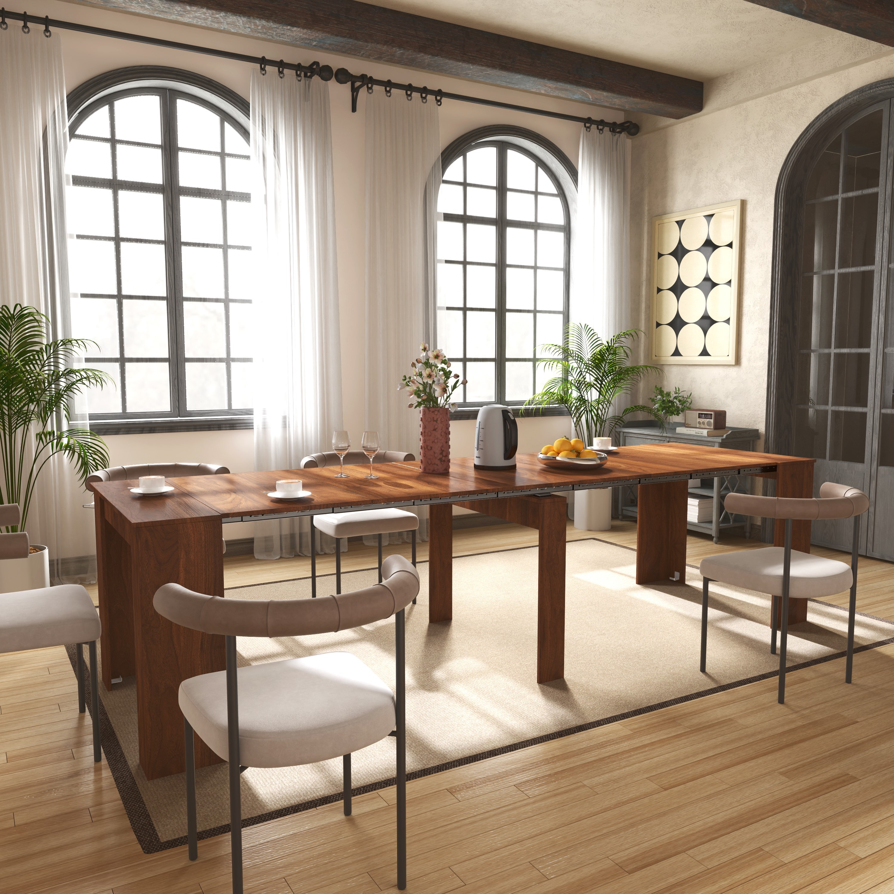 Space-Saving Extendable Dining Table for 2-12 People - Joysource ...
