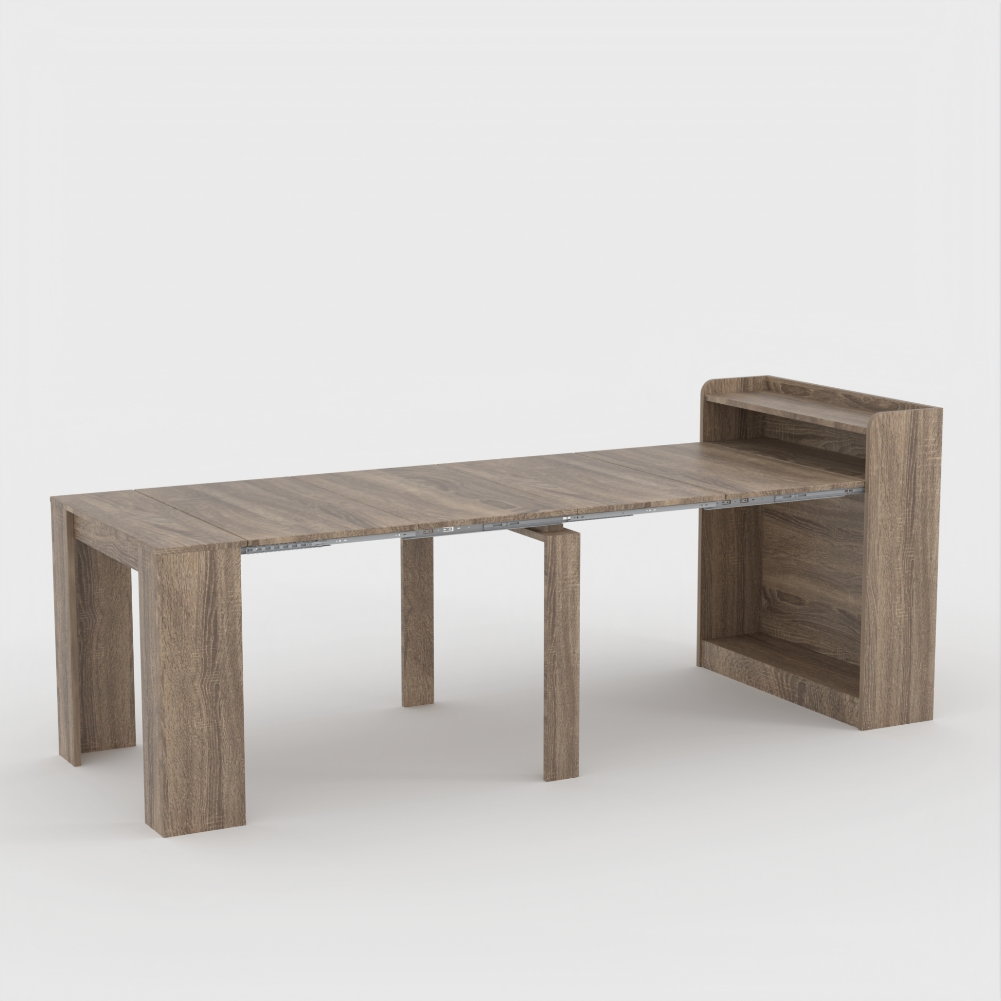 Extendable Dining Table with Hidden Storage for 1-9 People | 21"-98 ...