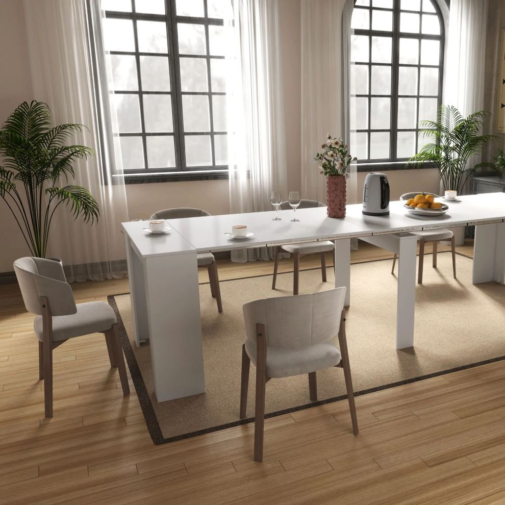 Space-Saving Extendable Dining Table for 2-12 People - Joysource ...