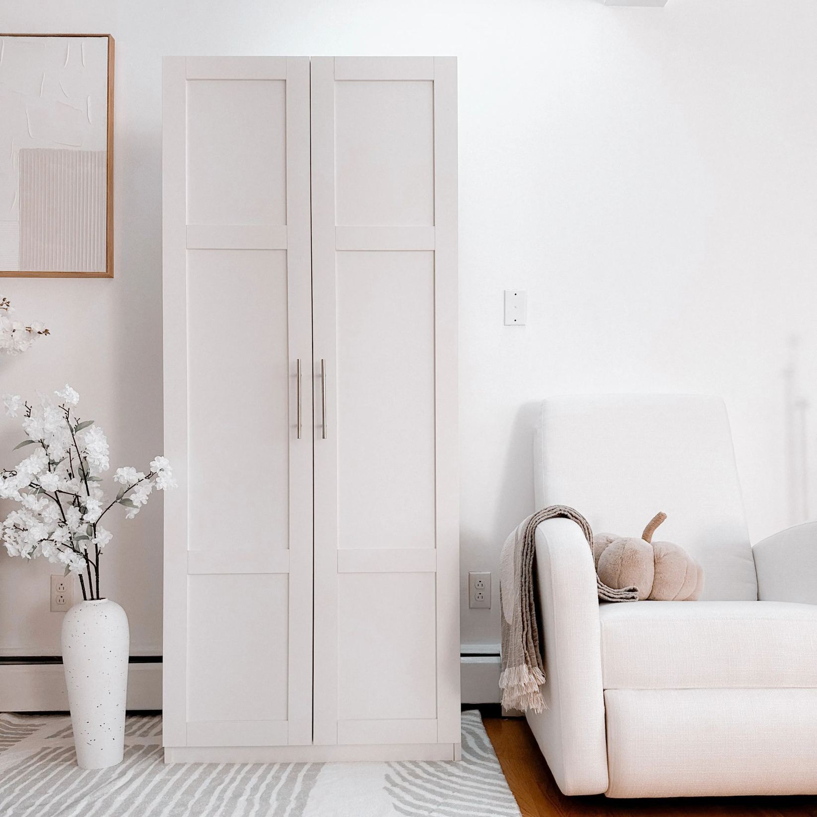 Modern High Wardrobe with Doors & Shelves | Spacious Storage – JOYSOURCE