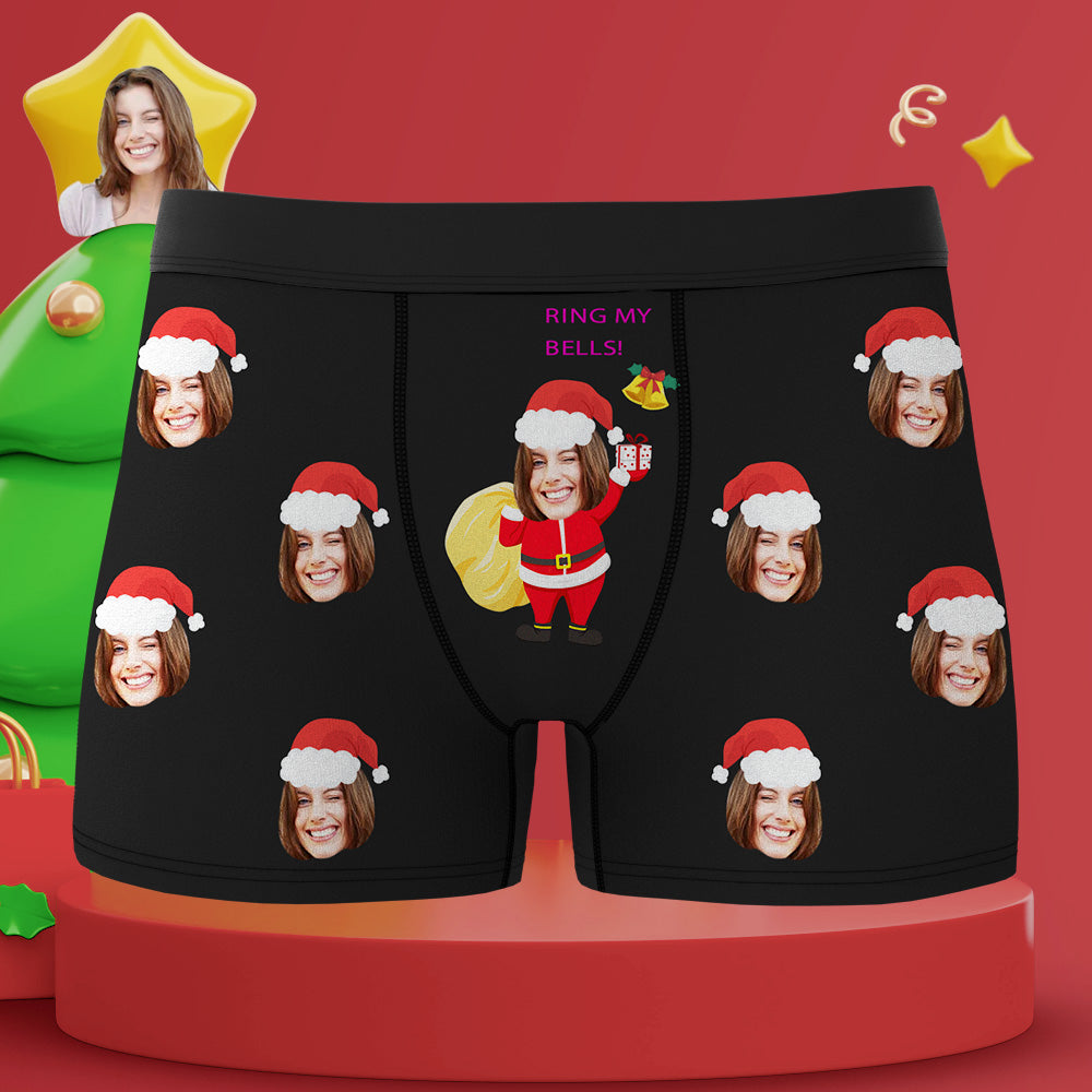 Custom Face Boxers Christmas Briefs Personalized Men's Underwear Funny ...