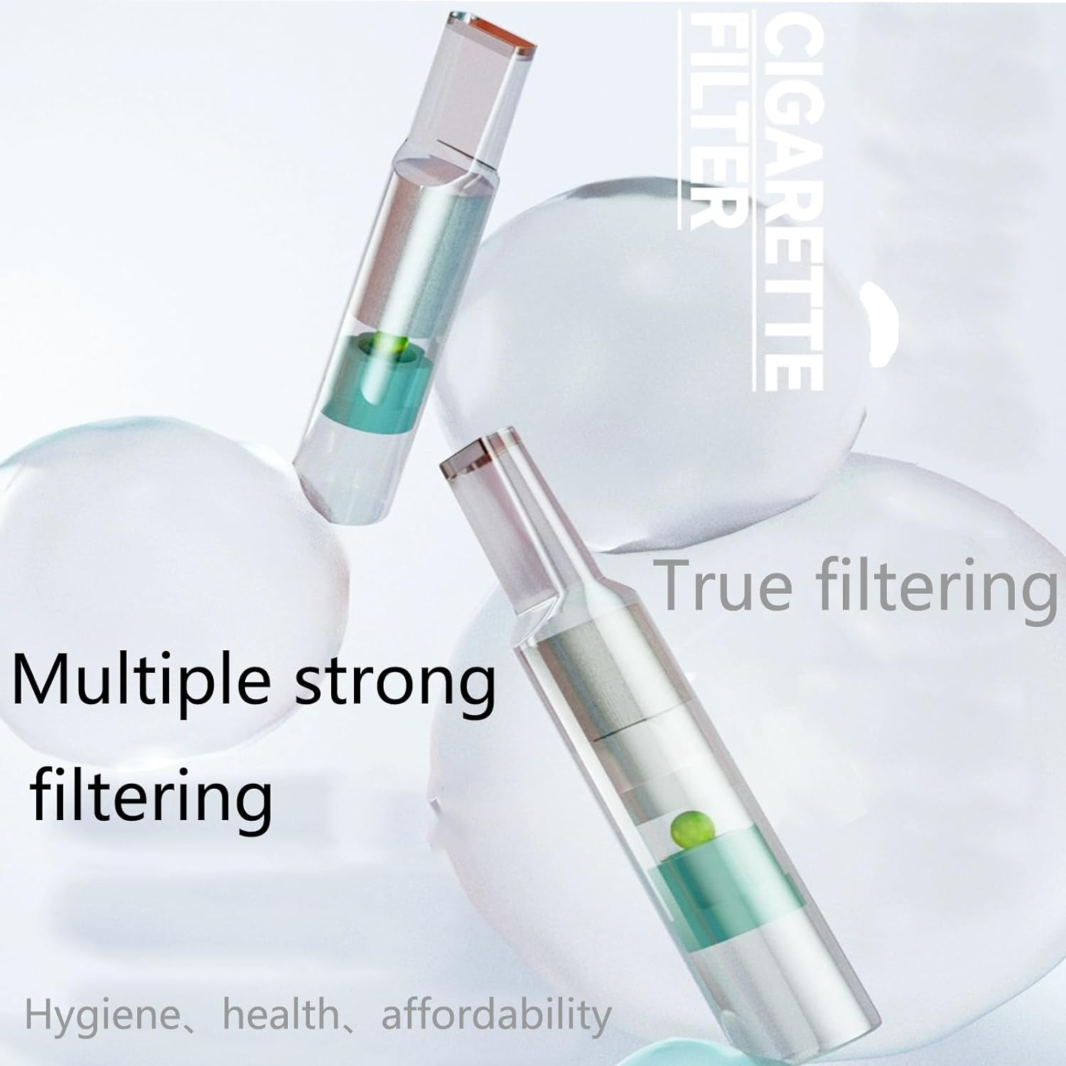 Cigarette Filter Tip - with crushed beads and filter tip suitable for