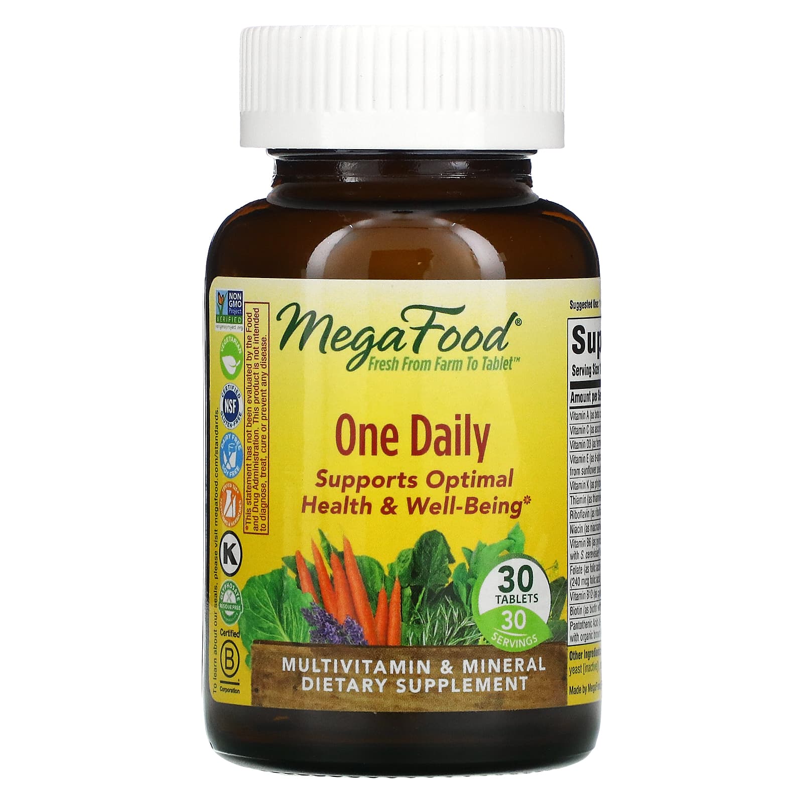 Megafood, One Daily Multivitamin, 30 Tablets