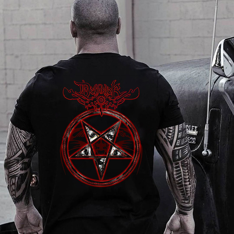 Satanic Symbol Printed Men's T-shirt