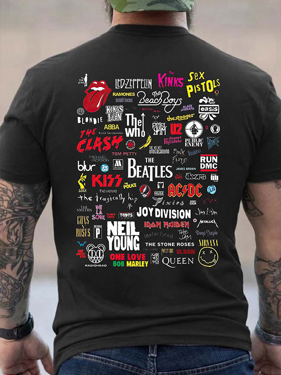 Rock Bands Printed Men's T-shirt