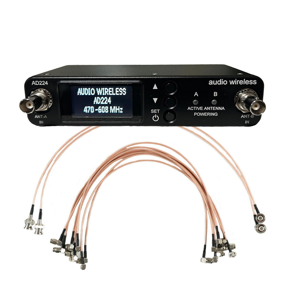 Audio Wireless AD224 4-WAY Diversity Antenna Distribution System with ...