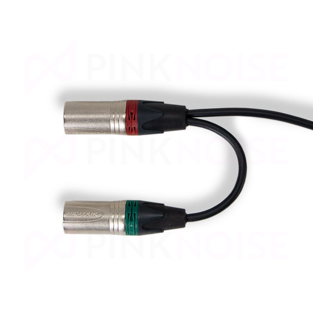 Pinknoise Custom Receiver Output Cable (TA5F to Twin 3-Pin XLRM)