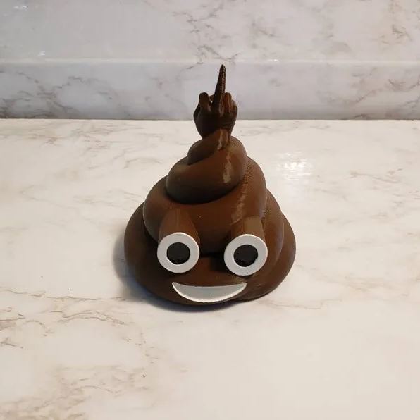 😜Poop emoji with middle finger