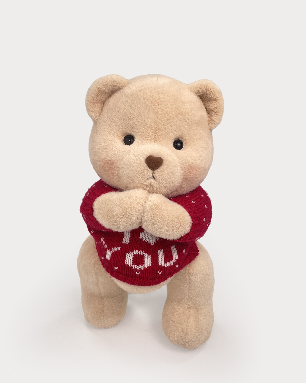 Getahug Love Red Sweater Magnetic Bear | Handmade Jointed Stuffed Anim