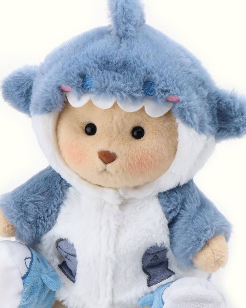 Fluffy Shark Bear | Handmade Jointed Teddy Bear Gift-Getahug