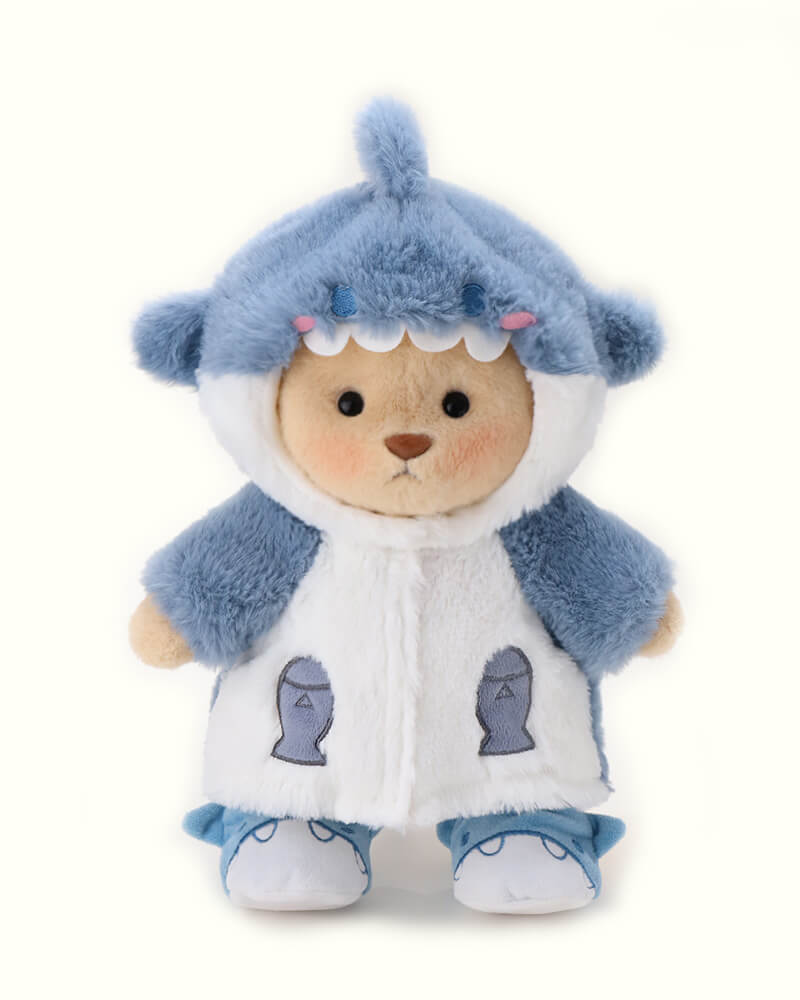 Fluffy Shark Bear | Handmade Jointed Teddy Bear Gift-Getahug