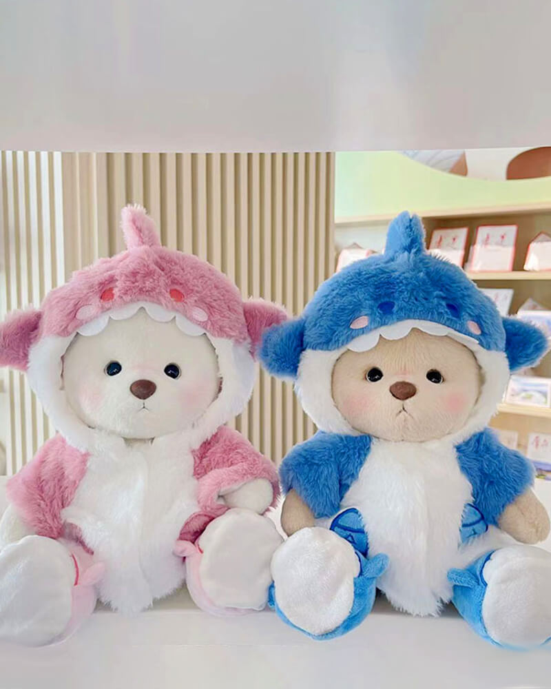Fluffy Shark Bear | Handmade Jointed Teddy Bear Gift-Getahug
