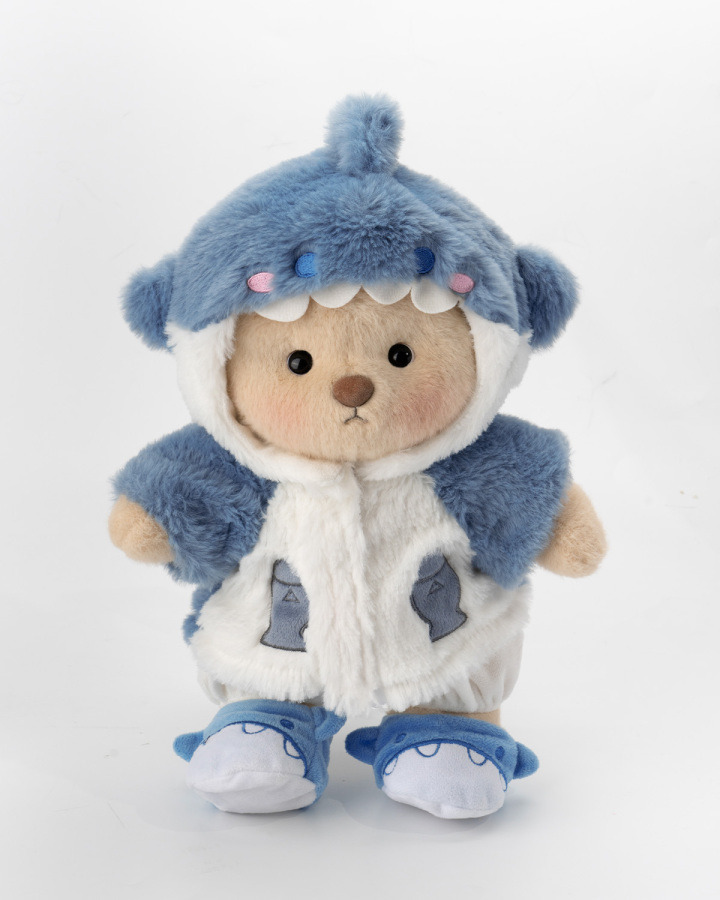 Fluffy Shark Bear | Handmade Jointed Teddy Bear Gift-Getahug