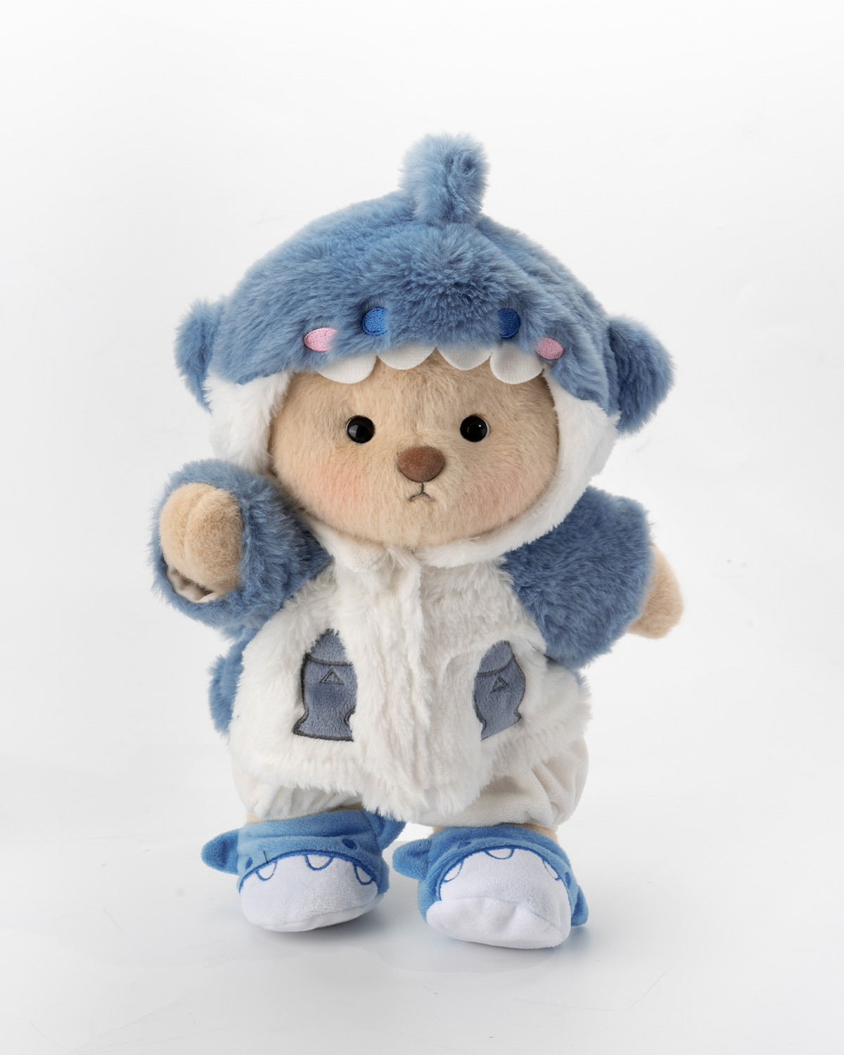 Fluffy Shark Bear | Handmade Jointed Teddy Bear Gift-Getahug