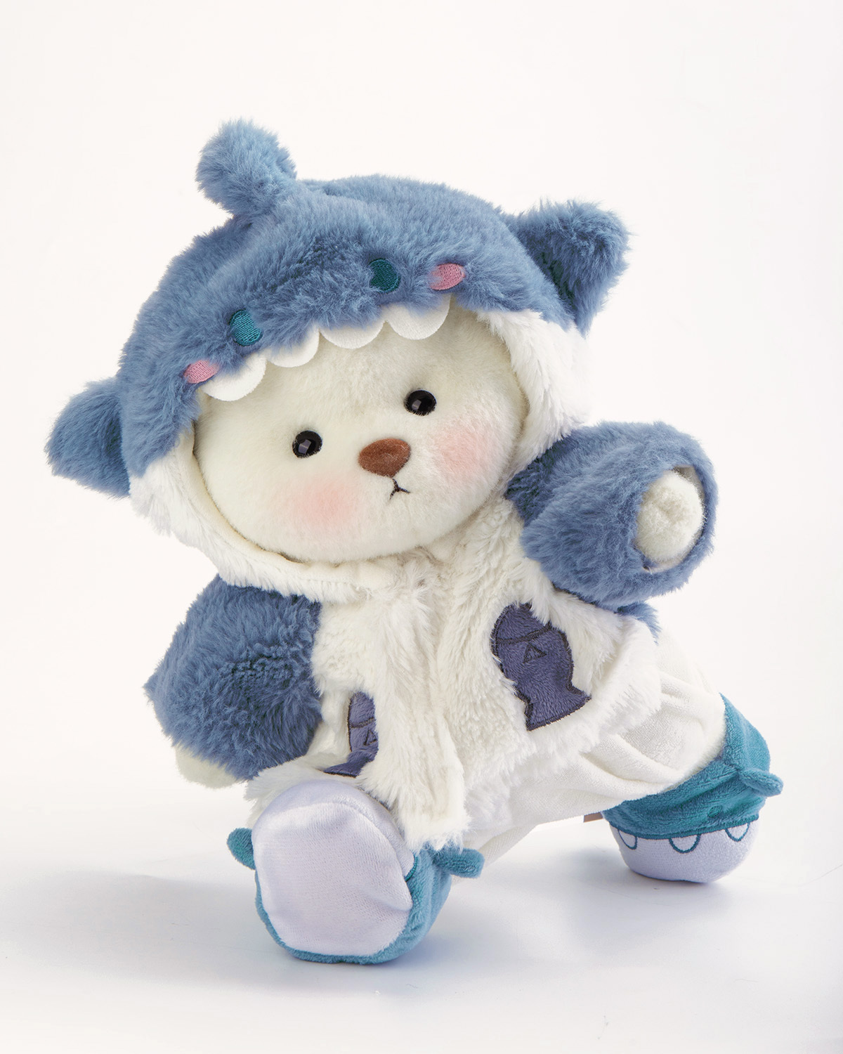 Fluffy Shark Bear | Handmade Jointed Teddy Bear Gift-Getahug