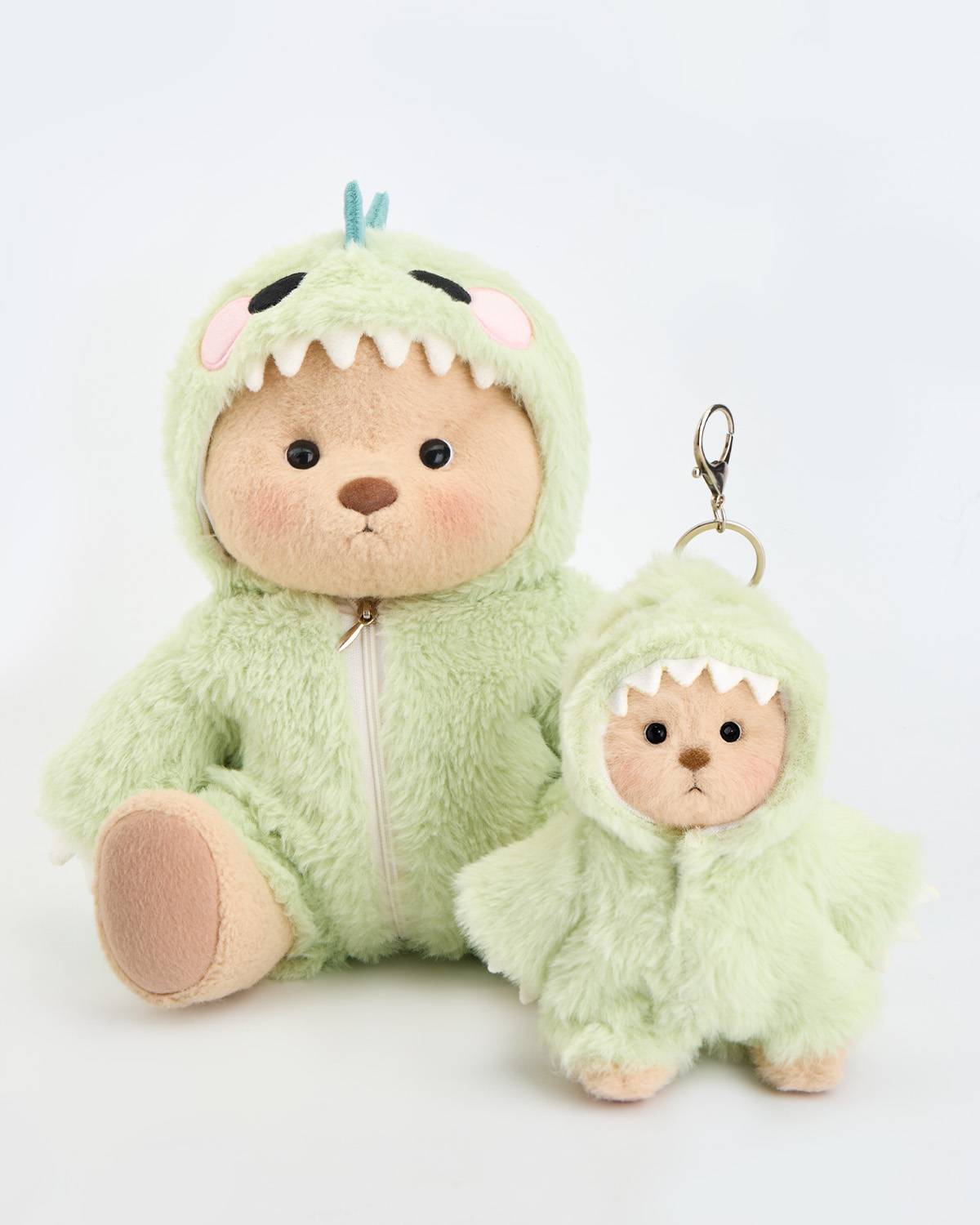 Getahug Furry Green Dino Bear with Mini Bear Bubu Gift Bundle