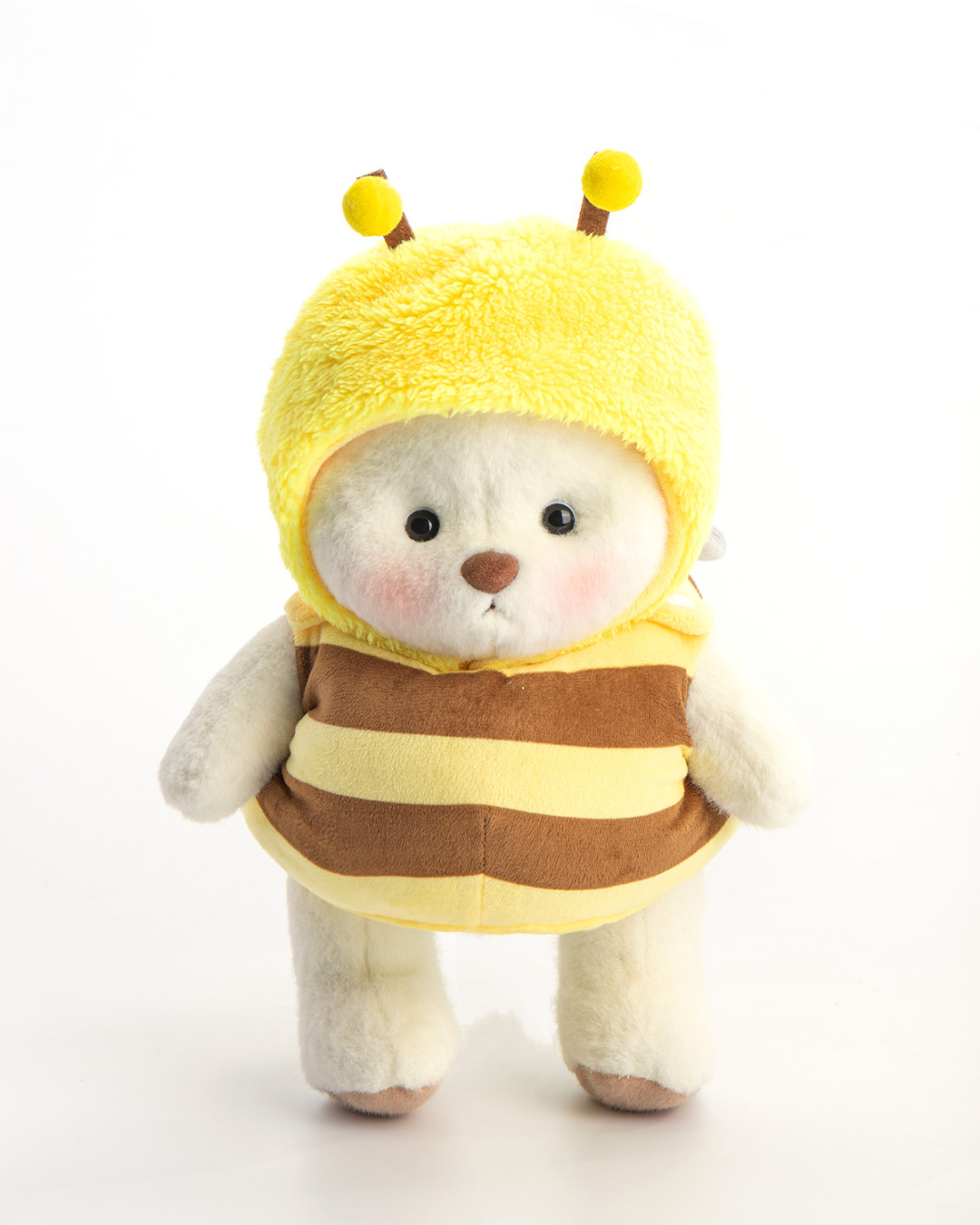 Getahug Little Honey Bee White Teddy Bear | Handmade Stuffed Animal Gi