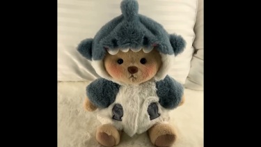 Getahug Fluffy Shark Bear | Handmade Jointed Teddy Bear Gift