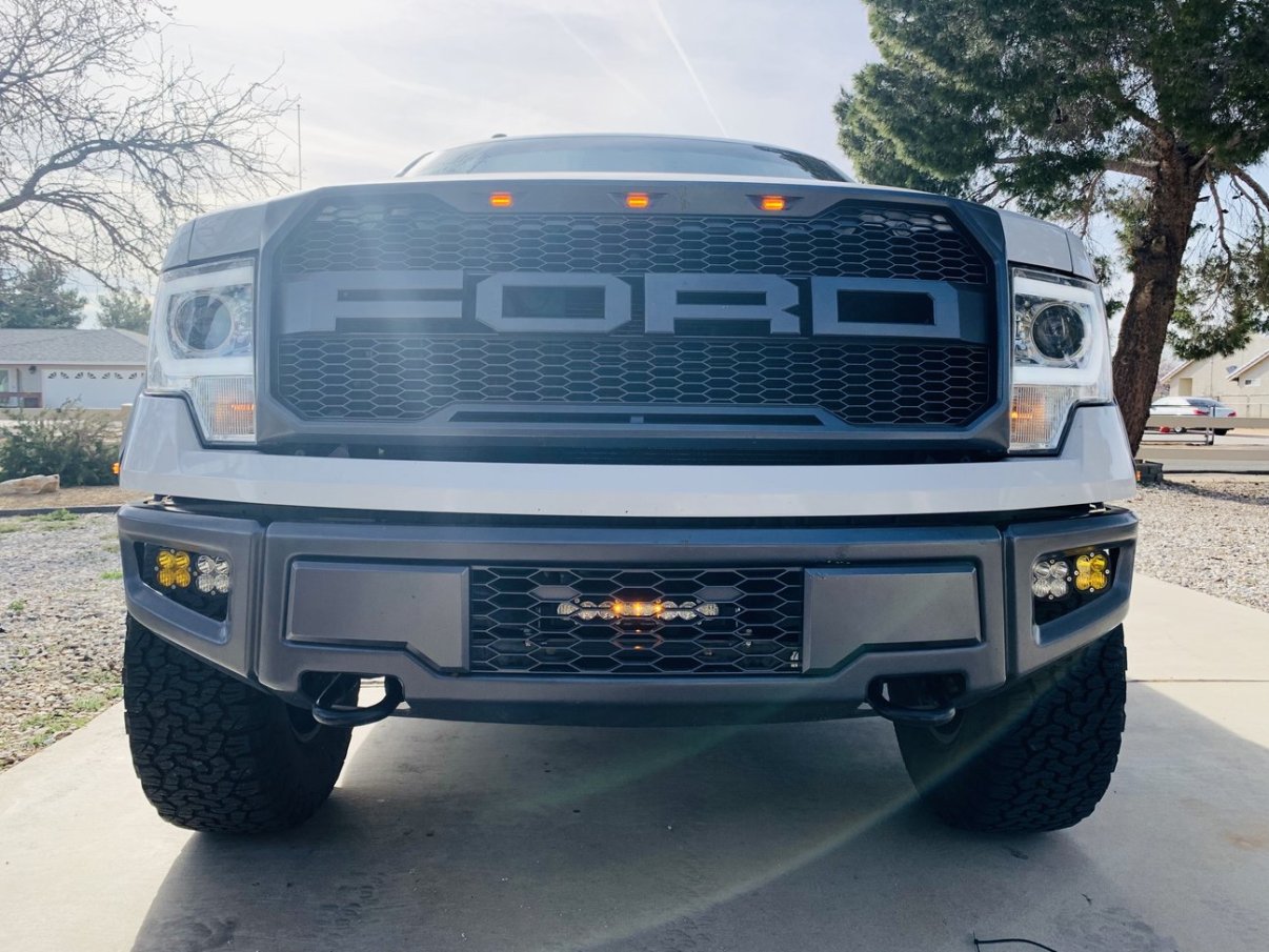 For 2009-2014 Ford F150 Raptor Style Front Bumper Grille Grill w/LED ...