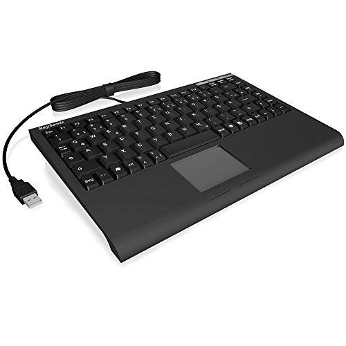 Keysonic ACK-540U Wired Mini Keyboard, USB, Built-in Touchpad UK LAyou ...