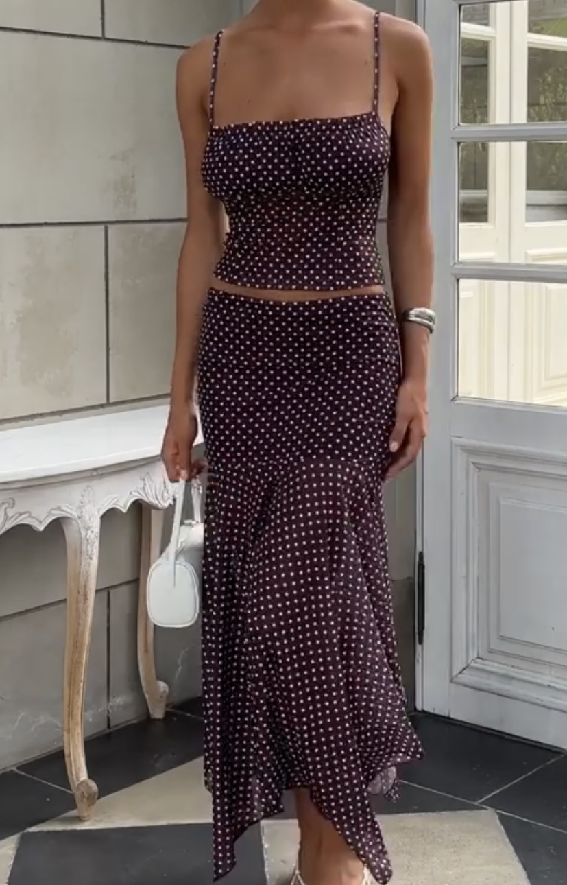 Sexy Sling Polka-Dot Long Dress Suit – Hyperixxx