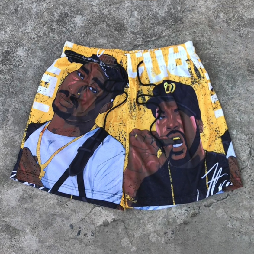 Personalized Character Print Basketball Shorts