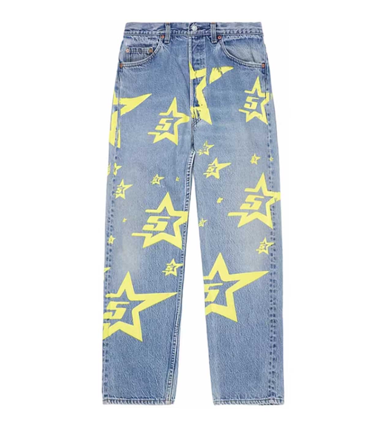 Sp5der 5STAR Vintage 501 Light Blue Denim – Hyperixxx