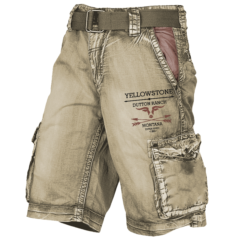 Yellowstone Distressed Utility Cargo Shorts – ianamess