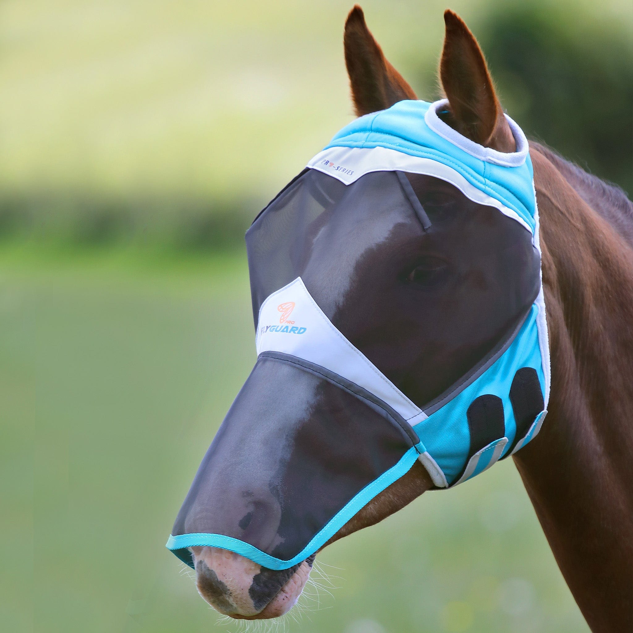 FlyGuard Pro Fine Mesh Fly Mask with Ear Holes and Nose